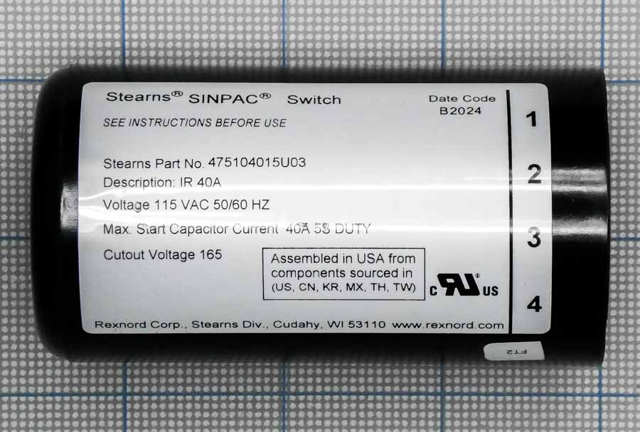 839J2 START (SINPAC) SWITCH